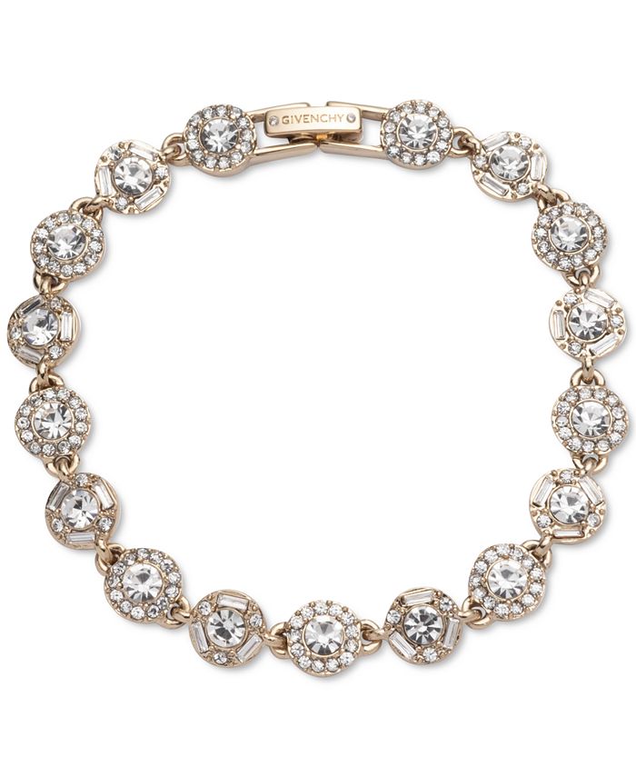 Givenchy Gold-Tone Crystal Stone Flex Bracelet - Macy's