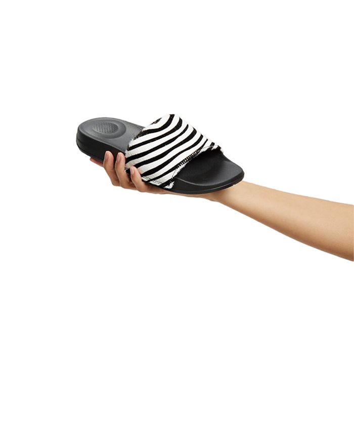 FitFlop Women's Iqushion Zebra Slide Sandals - Macy's