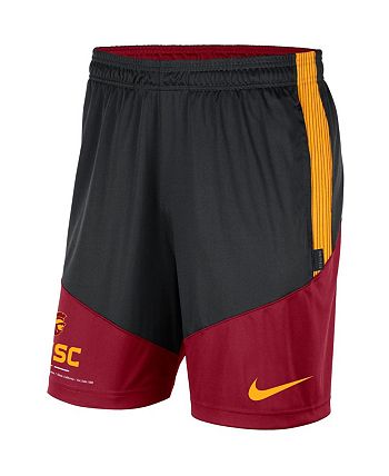 Nike Men's Black and Cardinal USC Trojans Team Performance Knit Shorts ...