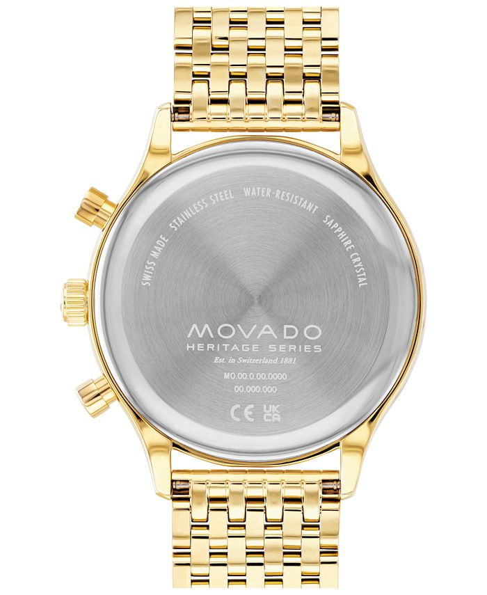 Movado Men's Heritage Yellow Ionic Gold-Tone Plated Steel Bracelet ...
