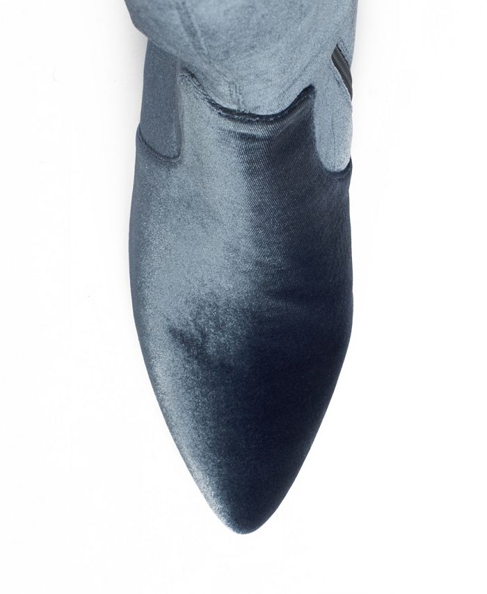 SMASH Shoes Women's Malia Extra Wide Calf Block Heels Thigh High Boots ...