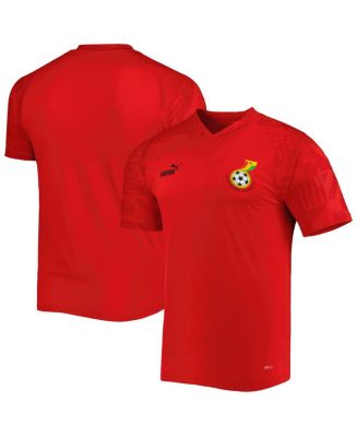 Men's Puma Red Ghana National Team Pre-Match Raglan DryCELL V-Neck Top ...