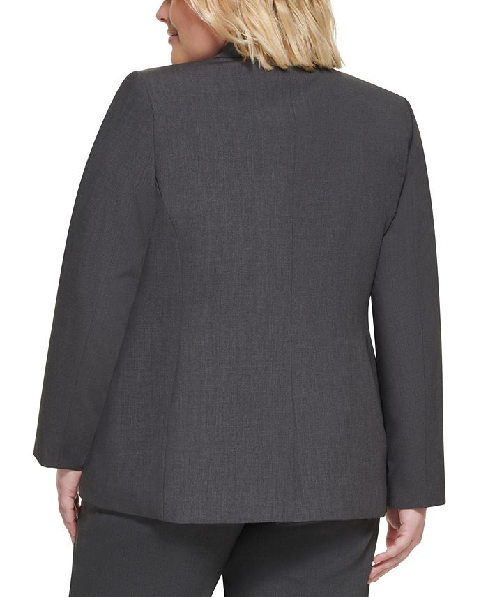 Calvin Klein Plus Size One-Button Blazer - Macy's