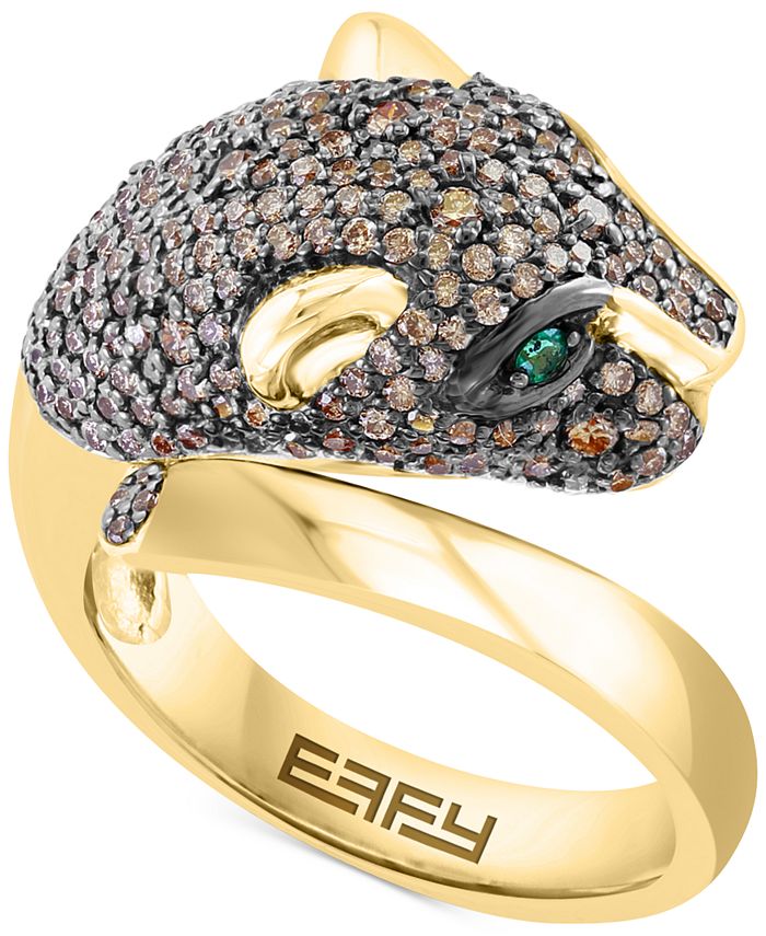EFFY Collection EFFY® Espresso Diamond (1-1/3 ct. t.w.) & Emerald ...