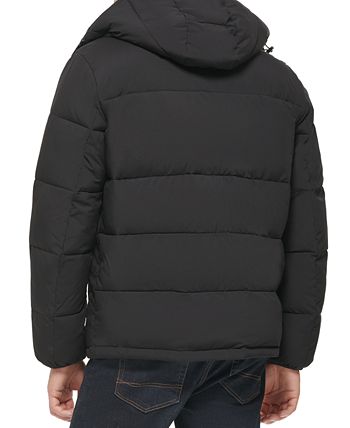 Club Room Men's Stretch Hooded Puffer Jacket, Created for Macy's - Macy's