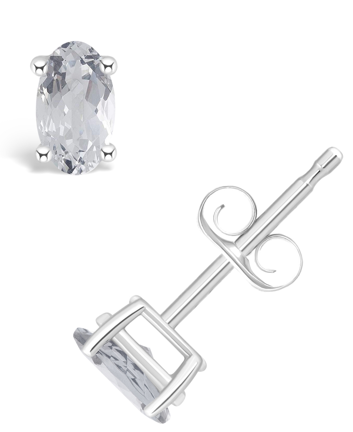 Click here for White Topaz (1/2 ct. t.w.) Stud Earrings in 14K Wh... prices