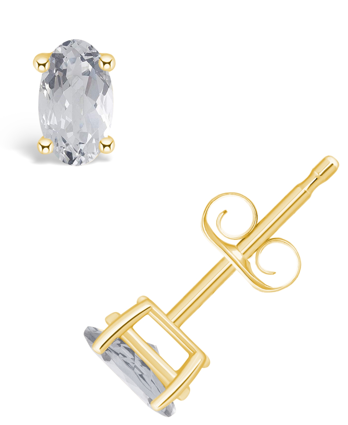 Click here for White Topaz (1/2 ct. t.w.) Stud Earrings in 14K Wh... prices