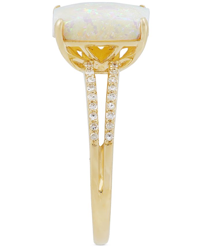 Macys Opal 1 3 4 Ct T W And Diamond 1 10 Ct T W Ring In 14k Gold