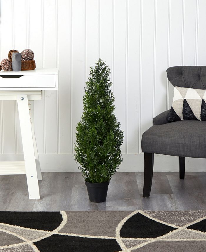 Nearly Natural 3' Mini Cedar Pine Tree - Macy's