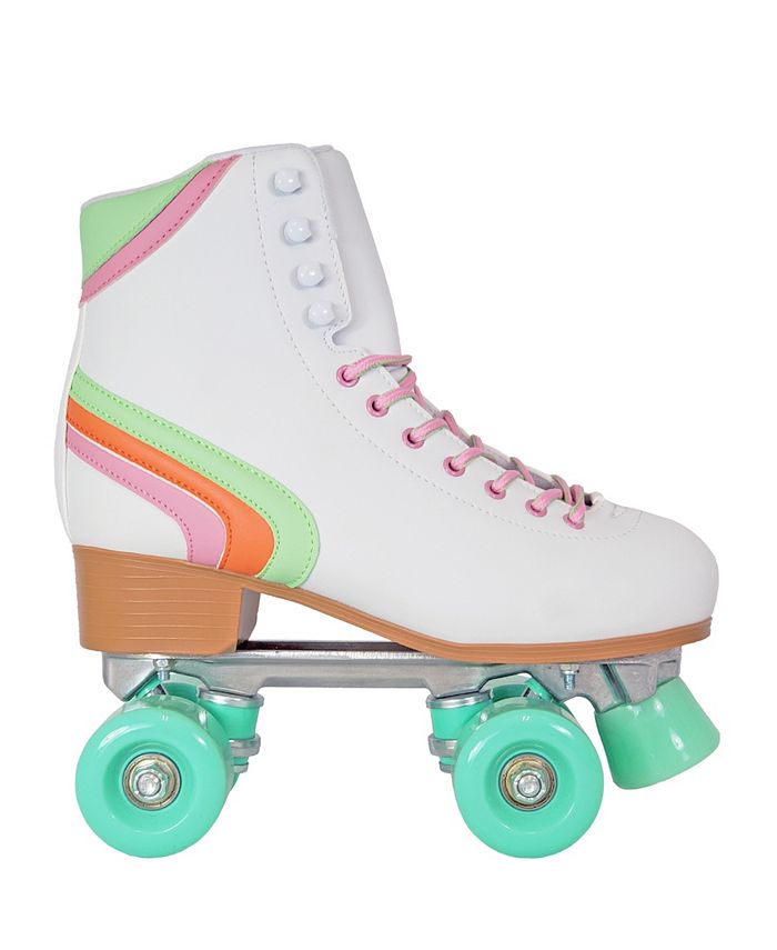 Cosmic Skates Women's Retro Stripes 2 Piece Roller Skates Shoes Set ...