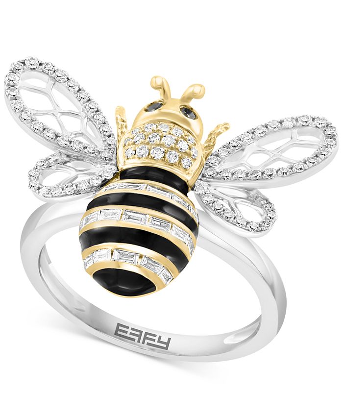 EFFY Collection EFFY® White Diamond (3/8 ct. t.w.) & Black Diamond ...