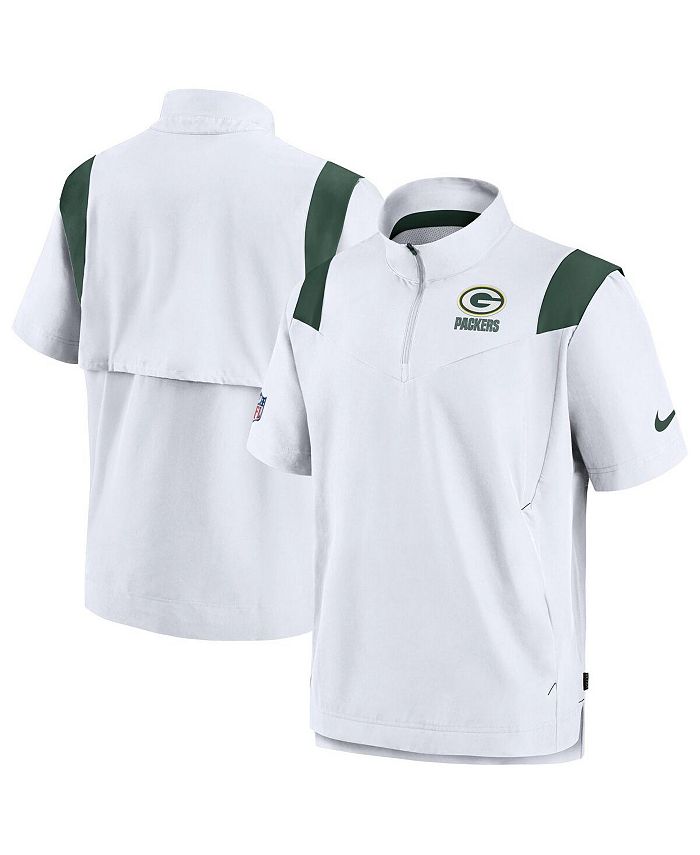 Nike Men's White Green Bay Packers Coaches Chevron Lockup Pullover Top ...