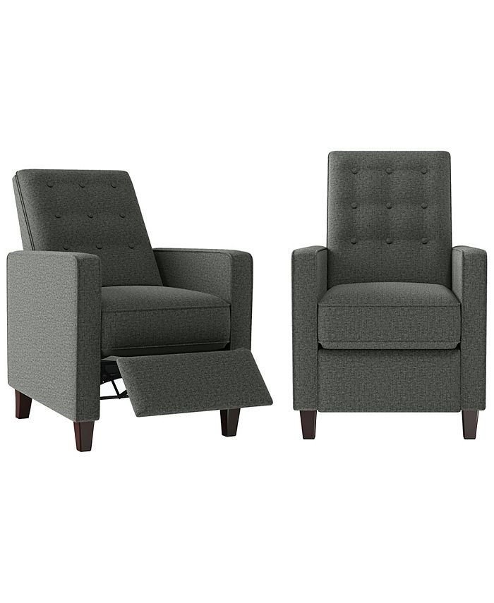 Handy Living Gruber Pushback Square-Arm Recliner Chairs, Set of 2 - Macy's