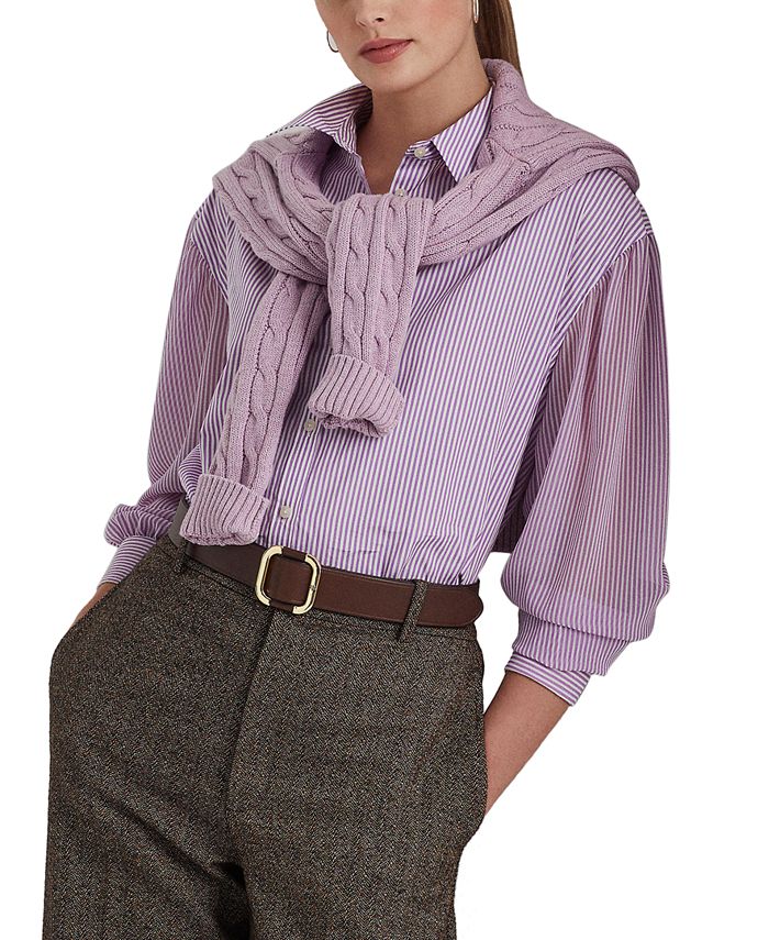 Lauren Ralph Lauren Women's Slide Buckle Leather Belt - Macy's