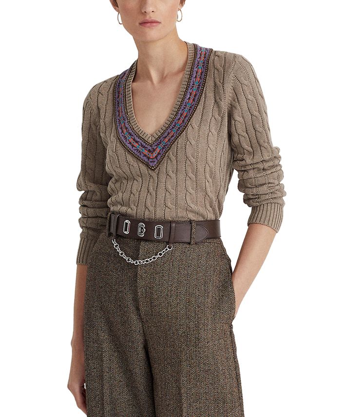 Lauren Ralph Lauren Women's Flip-Lock Leather Wide Belt - Macy's