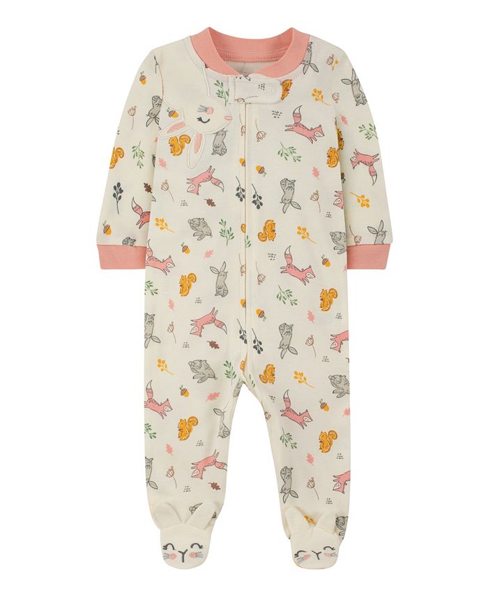 Koala Baby Girls Interlock Sleep and Play Footie - Macy's