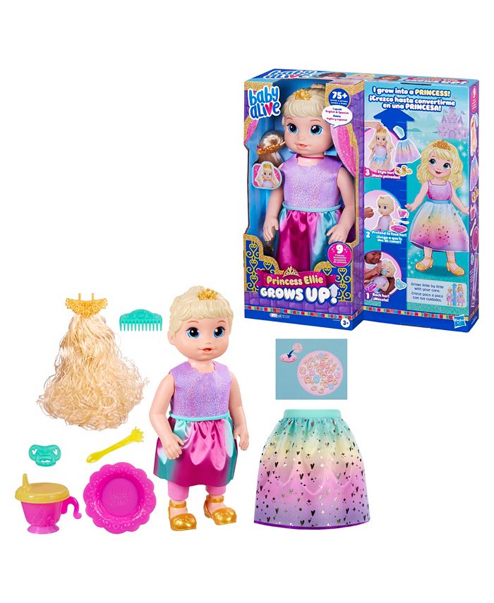 Baby Alive Princess Ellie Grows Up Doll Set, 9 Piece - Macy's
