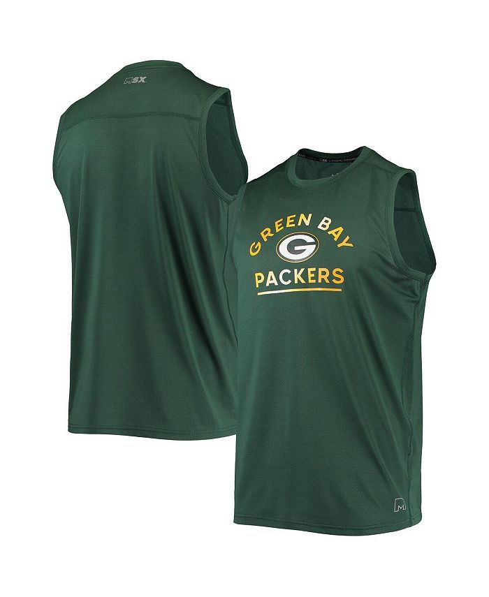 MSX by Michael Strahan Men's Green Green Bay Packers Rebound Tank Top ...