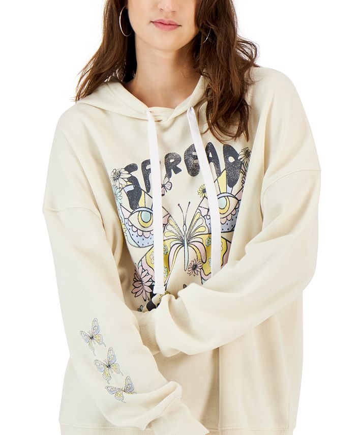 Grayson Threads Black Juniors' Spread Kindness Long-Sleeve Hoodie - Macy's