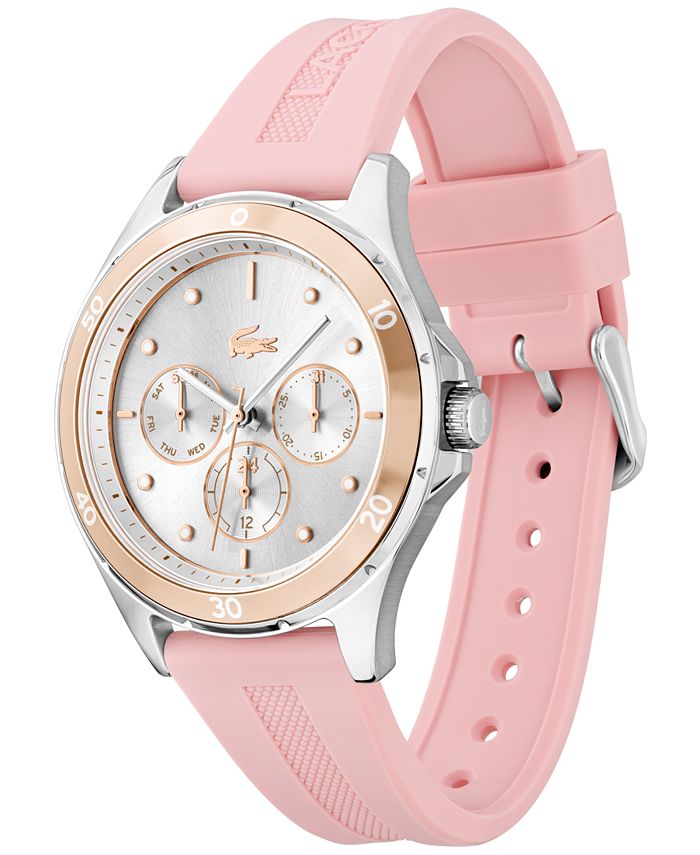 Lacoste Women's Swing Pink Silicone Strap Watch 34mm - Macy's