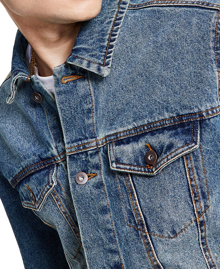Lazer Men's Denim Trucker Jacket & Reviews - Coats & Jackets - Men - Macy's