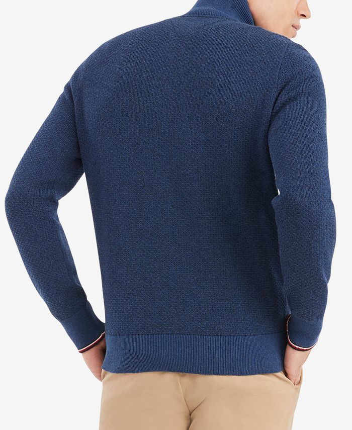 Tommy Hilfiger Men's Big & Tall Manhattan Quarter Zip Sweater - Macy's