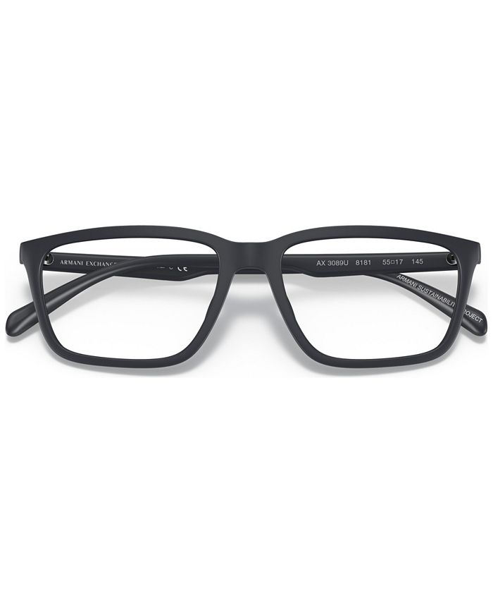 A|X Armani Exchange Men's Pillow Eyeglasses AX3097 - Macy's