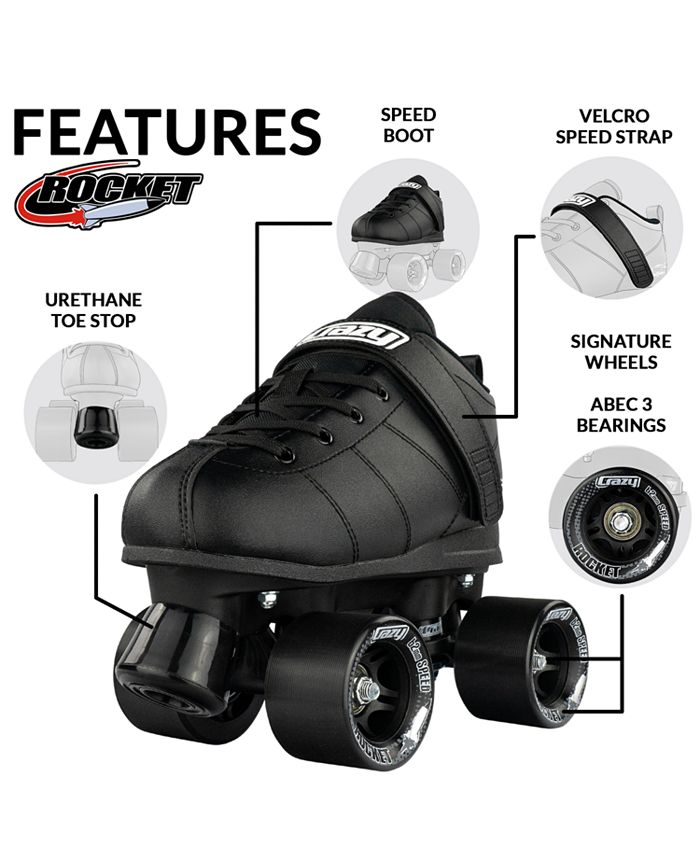Crazy Skates Rocket Roller Skates - Men's Quad Skates - Macy's
