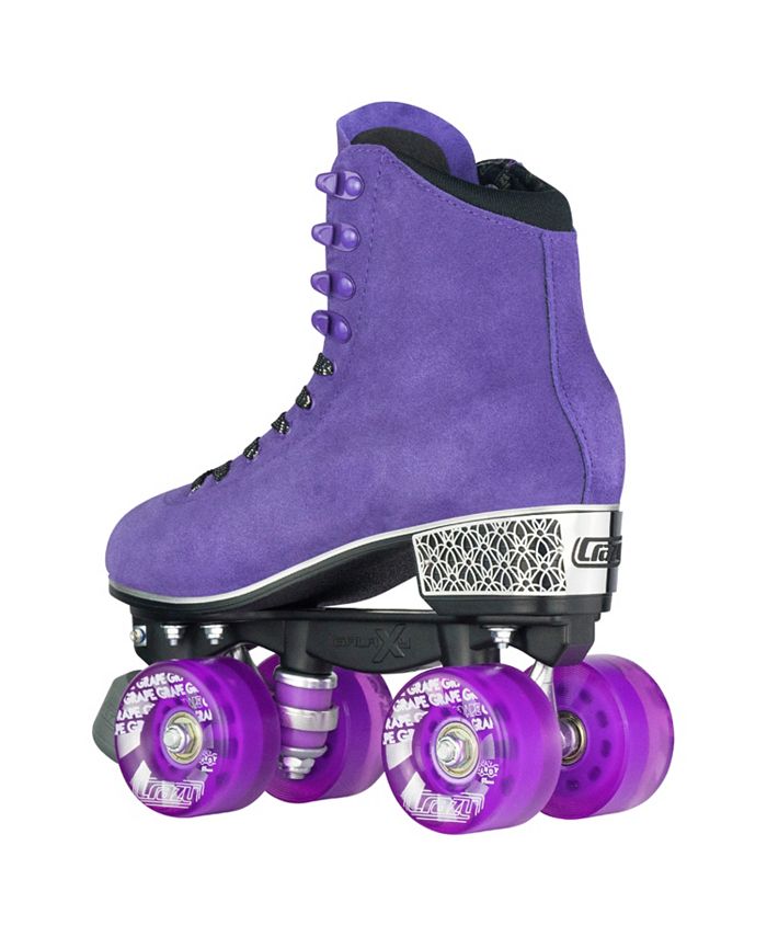 Crazy Skates Evoke Roller Skates For Women - Stylish Suede Quad Skates ...