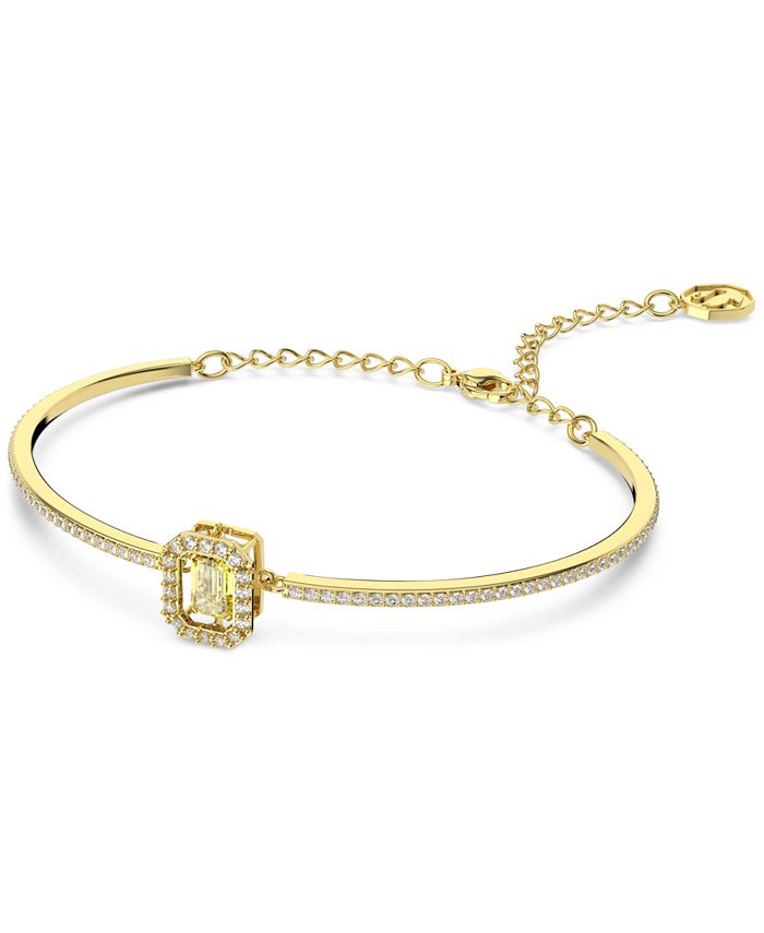 Swarovski Gold-Tone Millenia Crystal Bangle Bracelet - Macy's