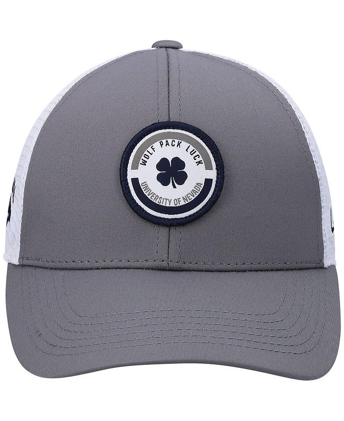 Black Clover Men's Gray, White Nevada Wolf Pack Motto Trucker Snapback ...