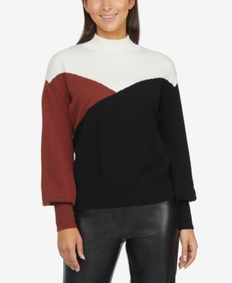 Laundry by Shelli Segal Women's Colorblock Mock Neck Sweater - Macy's