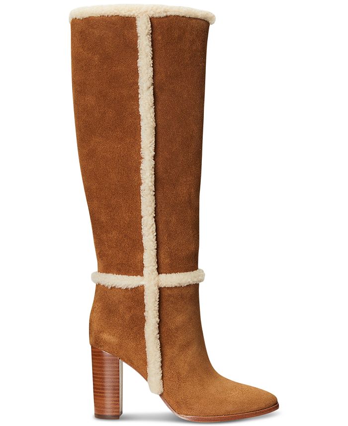Lauren Ralph Lauren Women's Aubri Spill-Seam Dress Boots - Macy's