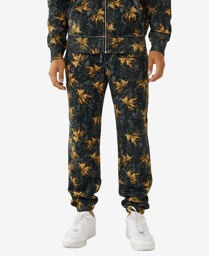 True Religion Men's Big T Leaf Elastic Drawstring Joggers - Macy's