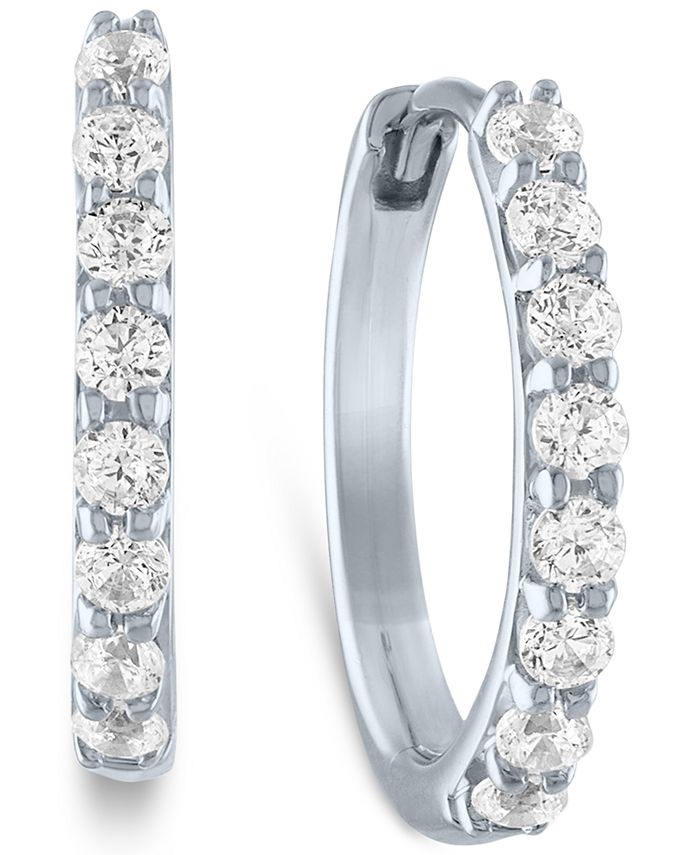 Forever Grown Diamonds Lab Created Diamond Small Hoop Earrings 1 4 Ct