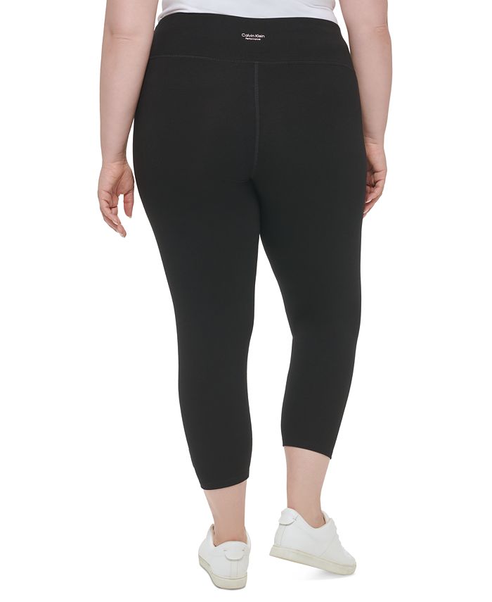 Calvin Klein Plus Size Pull-On High Rise Logo Leggings - Macy's