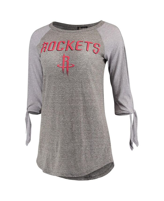 Gameday Couture Women's Heathered Gray Houston Rockets Open Shoulder ...