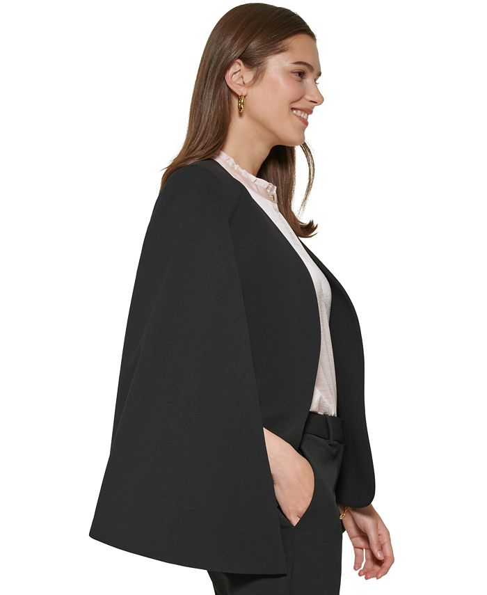 DKNY Women's Collarless Open-Front Cape-Sleeve Jacket - Macy's