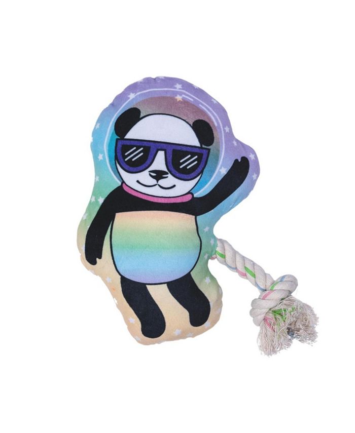 JoJo Modern Pets Space Panda Crinkle And Squeaky Magical Plush Dog Toy ...
