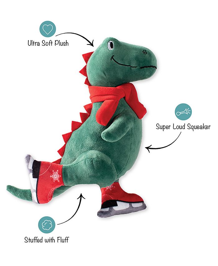 Fringe Studio Ice Skating T-Rex Stuffed Squeaky Dog Toy - Macy's