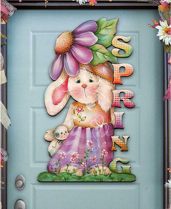Designocracy Bunny Decorative Holiday Door Decor - Macy's