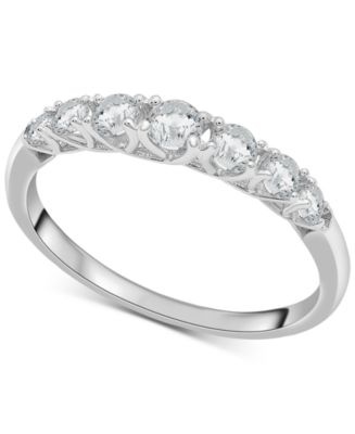 Diamond Seven Stone Band (1/2 ct. t.w.) in Platinum - Macy's
