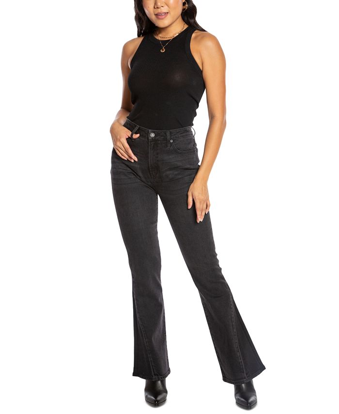 Juicy Couture Women's Panel-Inset Flared-Leg Jeans - Macy's