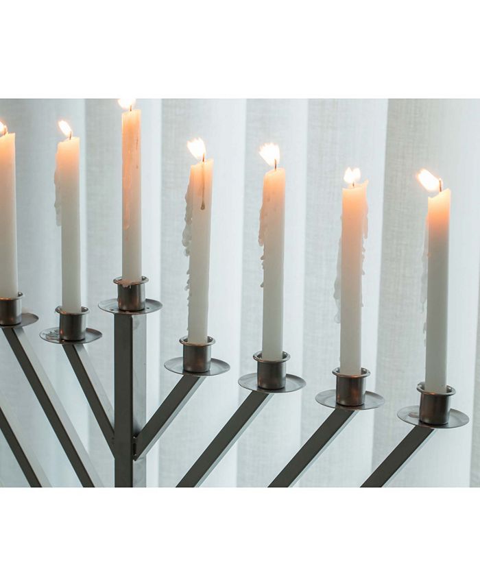 Vintiquewise Coated Hanukkah Menorah for Synagogue, Large - Macy's