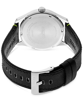Seiko Men's Essentials Black Nylon Strap Watch 40mm - Macy's