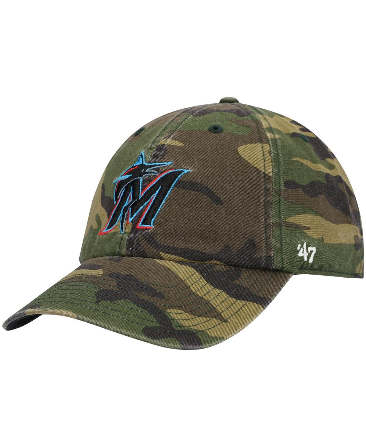 Click here for Mens 47 Camo Miami Marlins Team Clean Up Adjustabl... prices