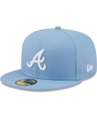 Men's New Era Sky Blue Atlanta Braves Logo White 59FIFTY Fitted Hat ...