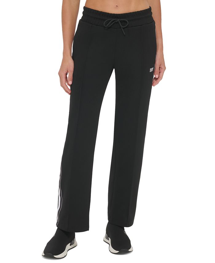 DKNY Women's High-Rise Side-Stripe Drawstring Pants - Macy's