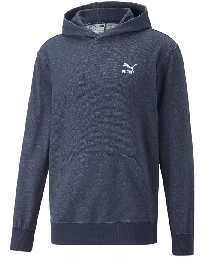 Puma Men's Classic Denim Fleece Adjustable Drawstring Hoodie - Macy's