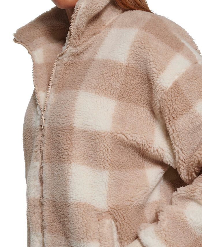 Levi's Women's Sherpa Stand Collar Zip Up Jacket - Macy's